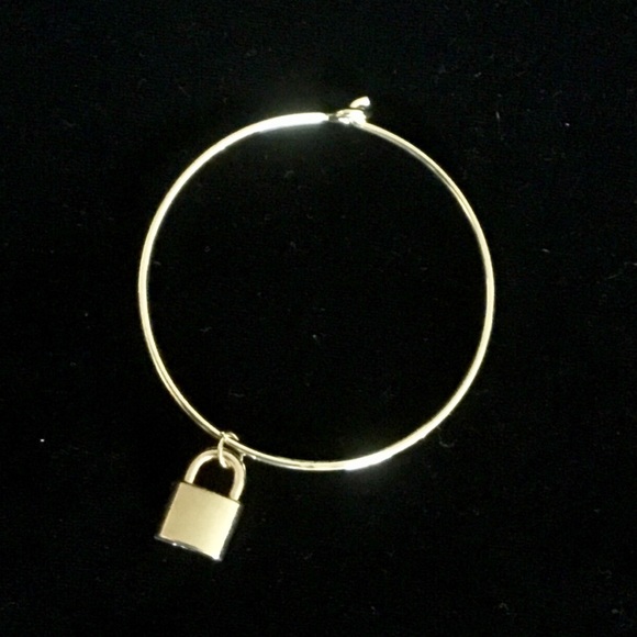 Jewelry | Gold Bangel Bracelet Lock | Poshmark